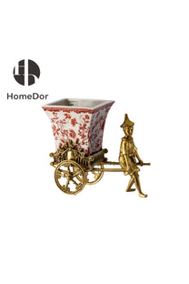 HomeDor × FH&Home | Vintage Red Floral Porcelain Table Decor Set