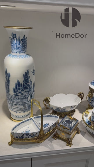 HomeDor × FH&Home | Elegant Classical Porcelain Table Decor Set with C